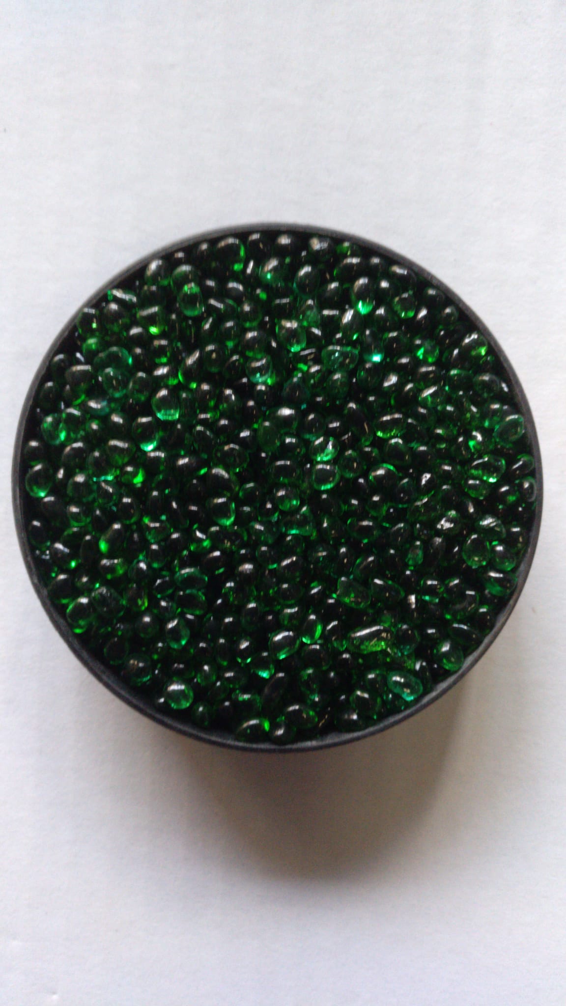 CRISTAL EN PERLAS COLOR VERDE | Elmolino